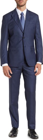 ZANETTI BLACK Milano Notch Two-Button Sartorial Suit | Nordstromrack