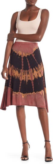 GO COUTURE Tie Dye A-Line Skirt | Nordstromrack