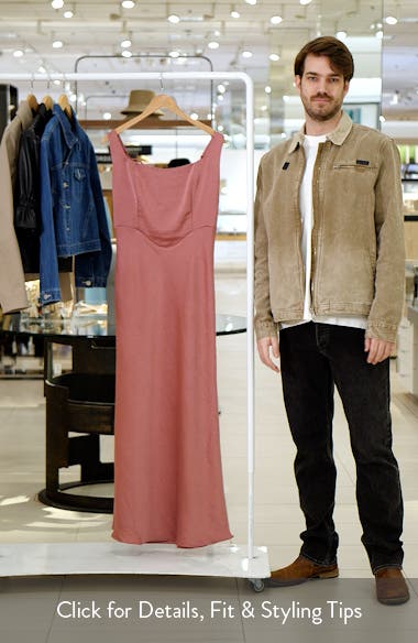 Petal & Pup Emile Sleeveless Hammered Satin Maxi Dress | Nordstrom