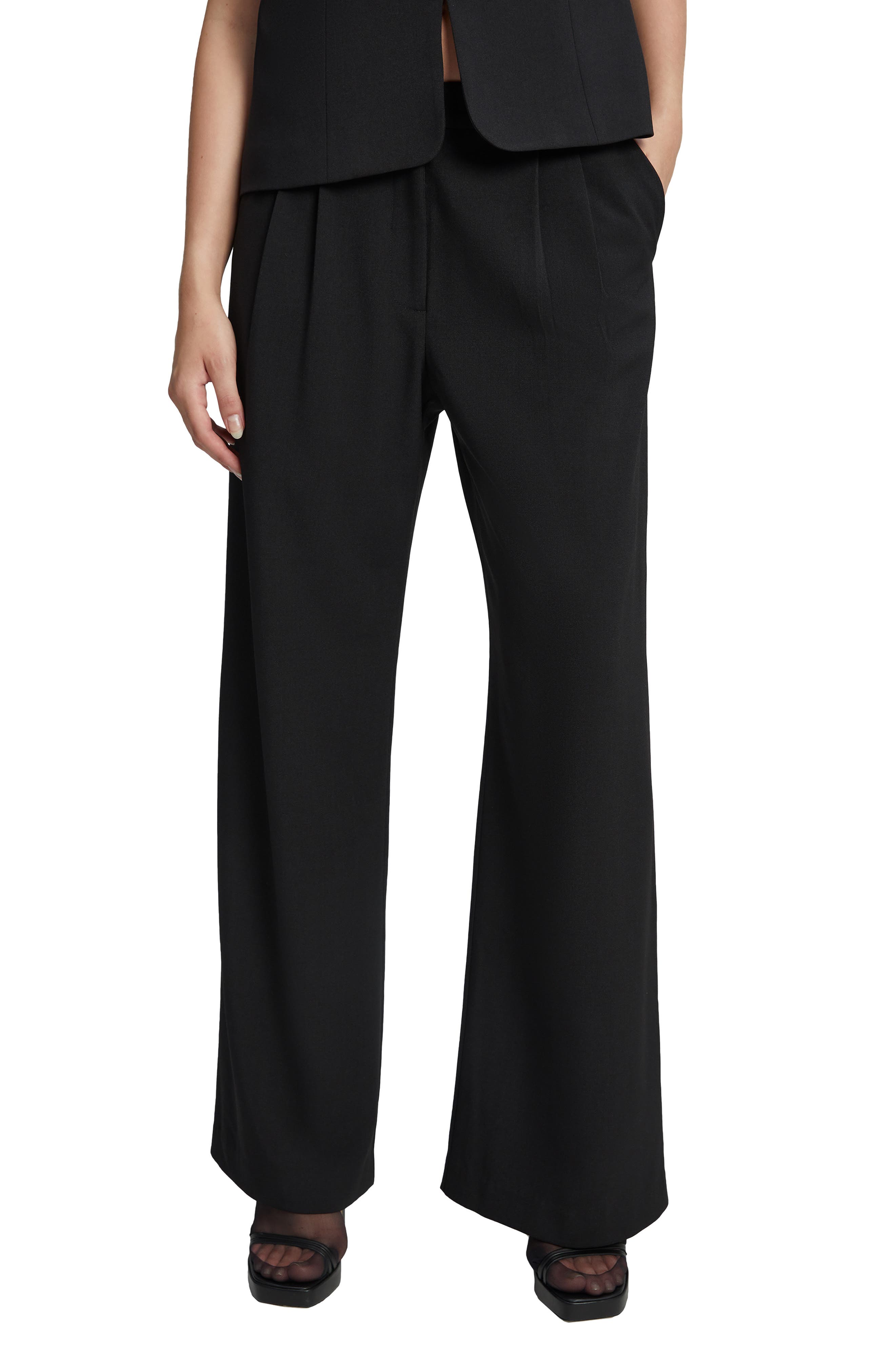 Bardot Sloane Pleated Straight Leg Pants | Nordstromrack