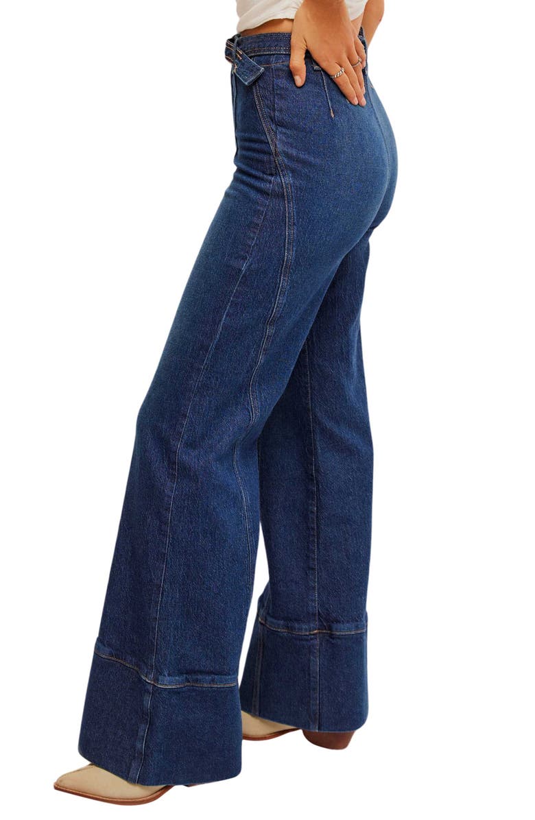 Free People Ryla Ring Belt Wide Leg Jeans | Nordstromrack