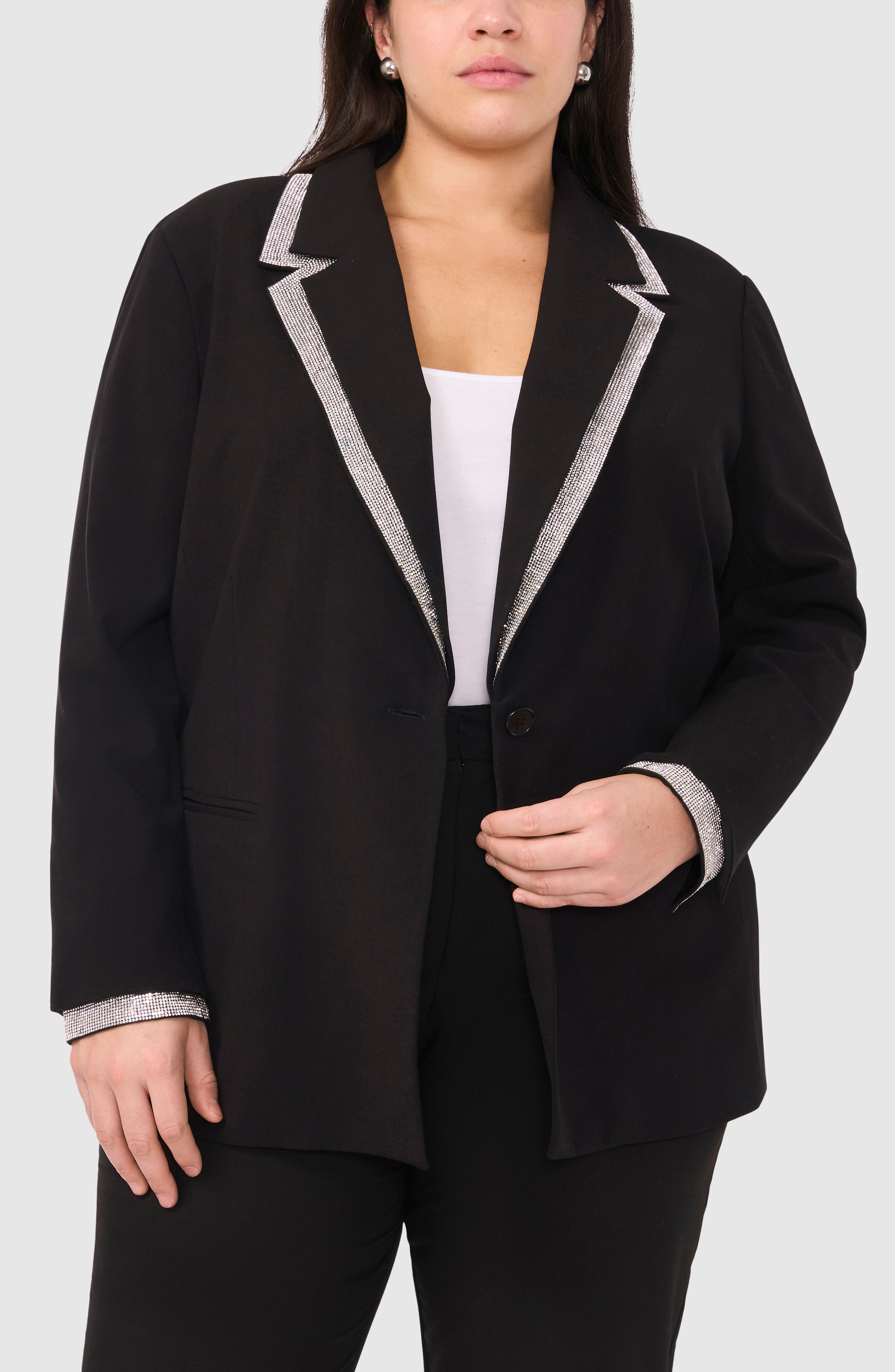 Halogen® Rhinestone One-Button Blazer | Nordstromrack