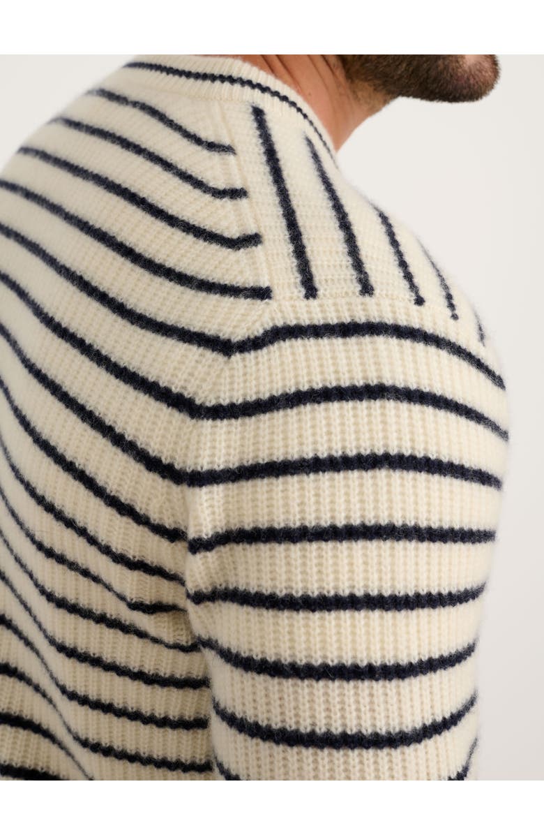 Alex Mill Men's Jordan Stripe Ribbed Crewneck Cashmere Sweater ...