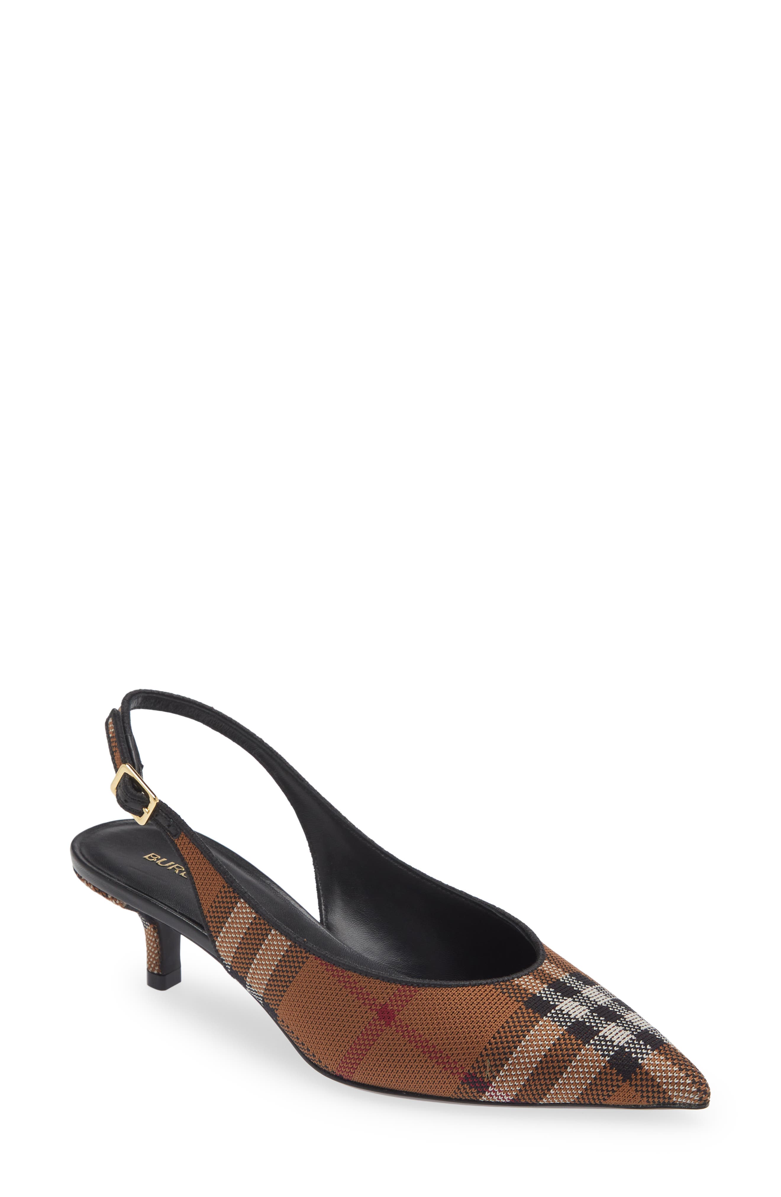 Burberry Jacquard Check Slingback Pump (Women) | Nordstromrack