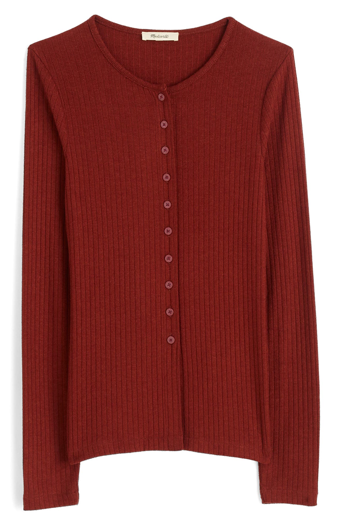 Madewell Textural Cutaway Crewneck Cardigan | Nordstromrack