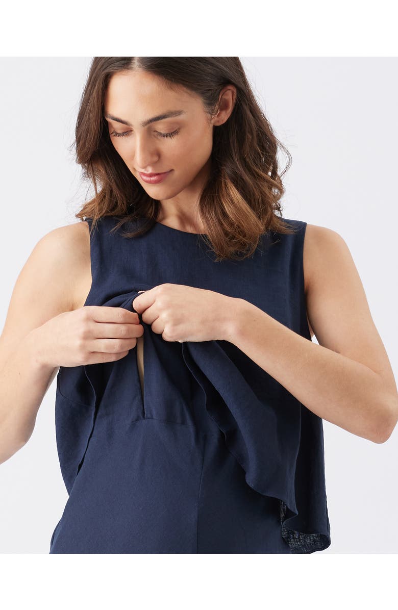 Ripe Maternity Lena Linen Nursing Dress | Nordstrom