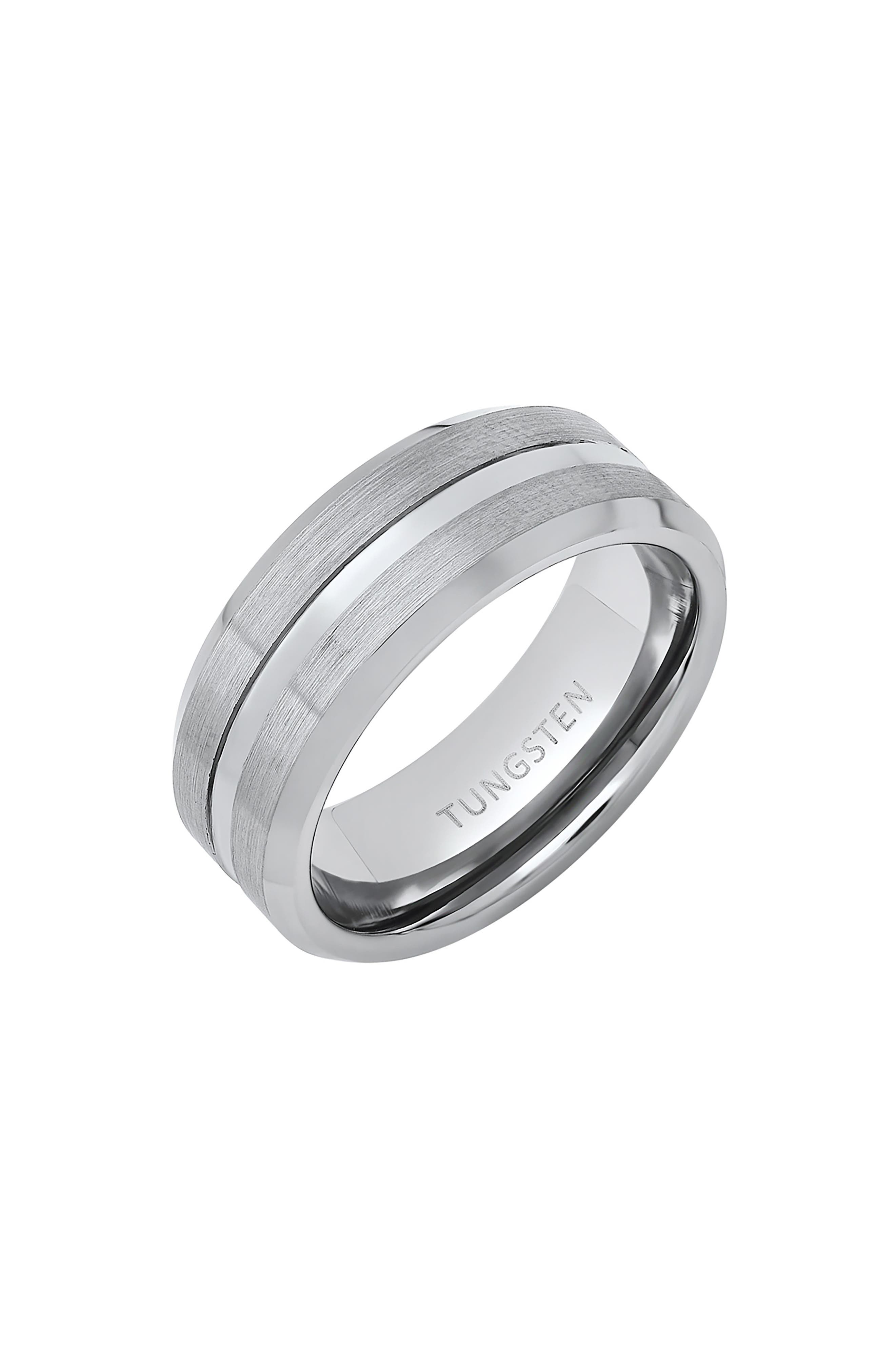 HMY JEWELRY Men's Brushed Tungsten Ring | Nordstromrack