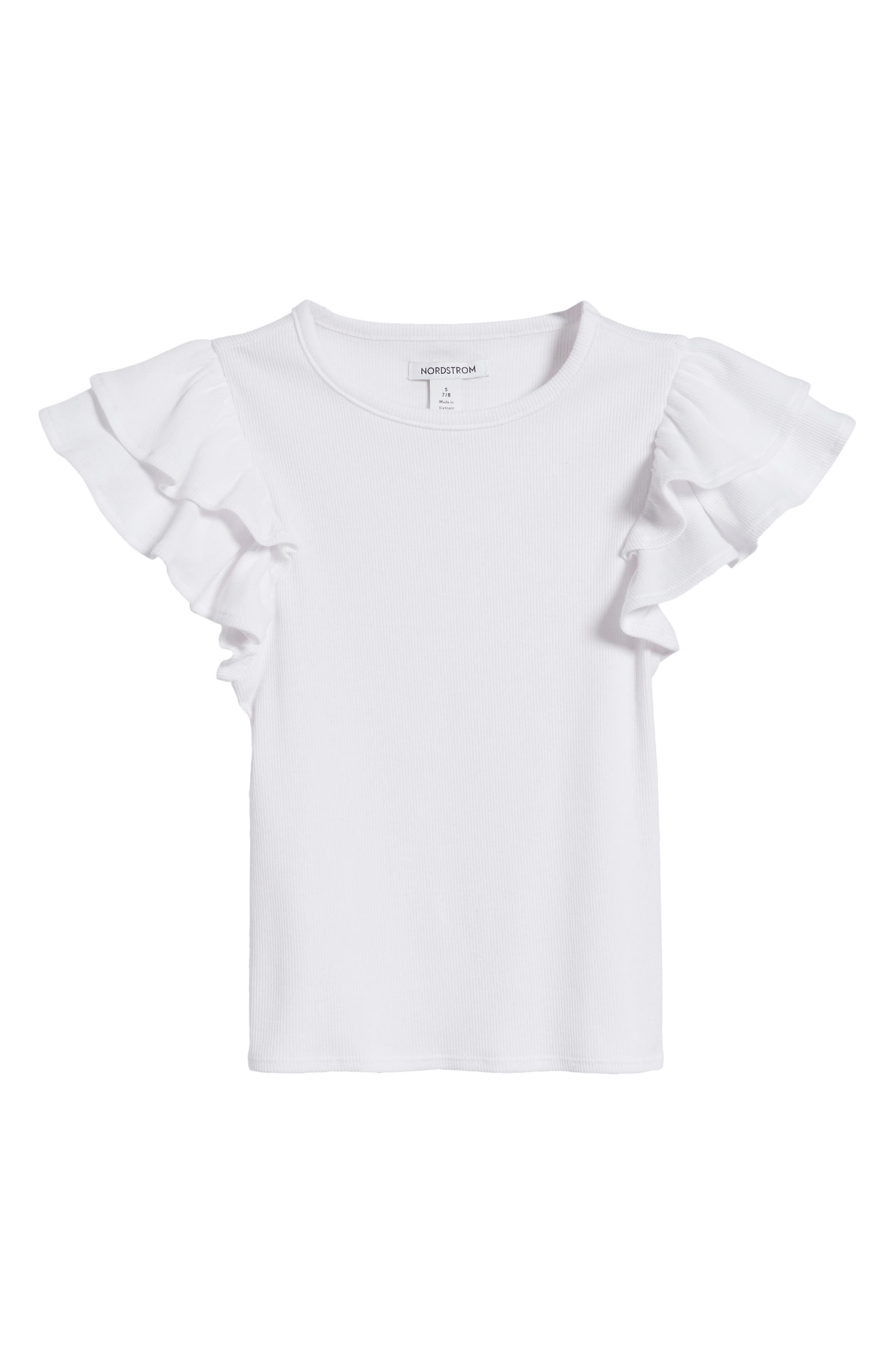 Nordstrom Kids' Flutter Sleeve Rib T-Shirt | Nordstromrack