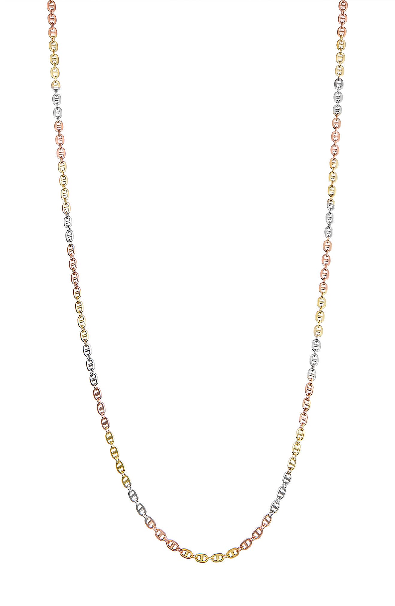 CANDELA JEWELRY 10K Tricolor Gold Mariner Chain Necklace | Nordstromrack