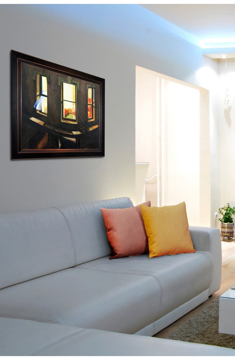 OVERSTOCK ART Night Windows by Edward Hopper Framed Canvas Wall Art ...