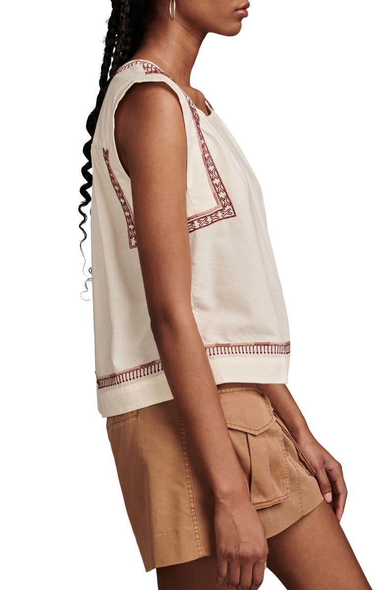 Lucky Brand Embroidered Cotton Sleeveless Top | Nordstromrack