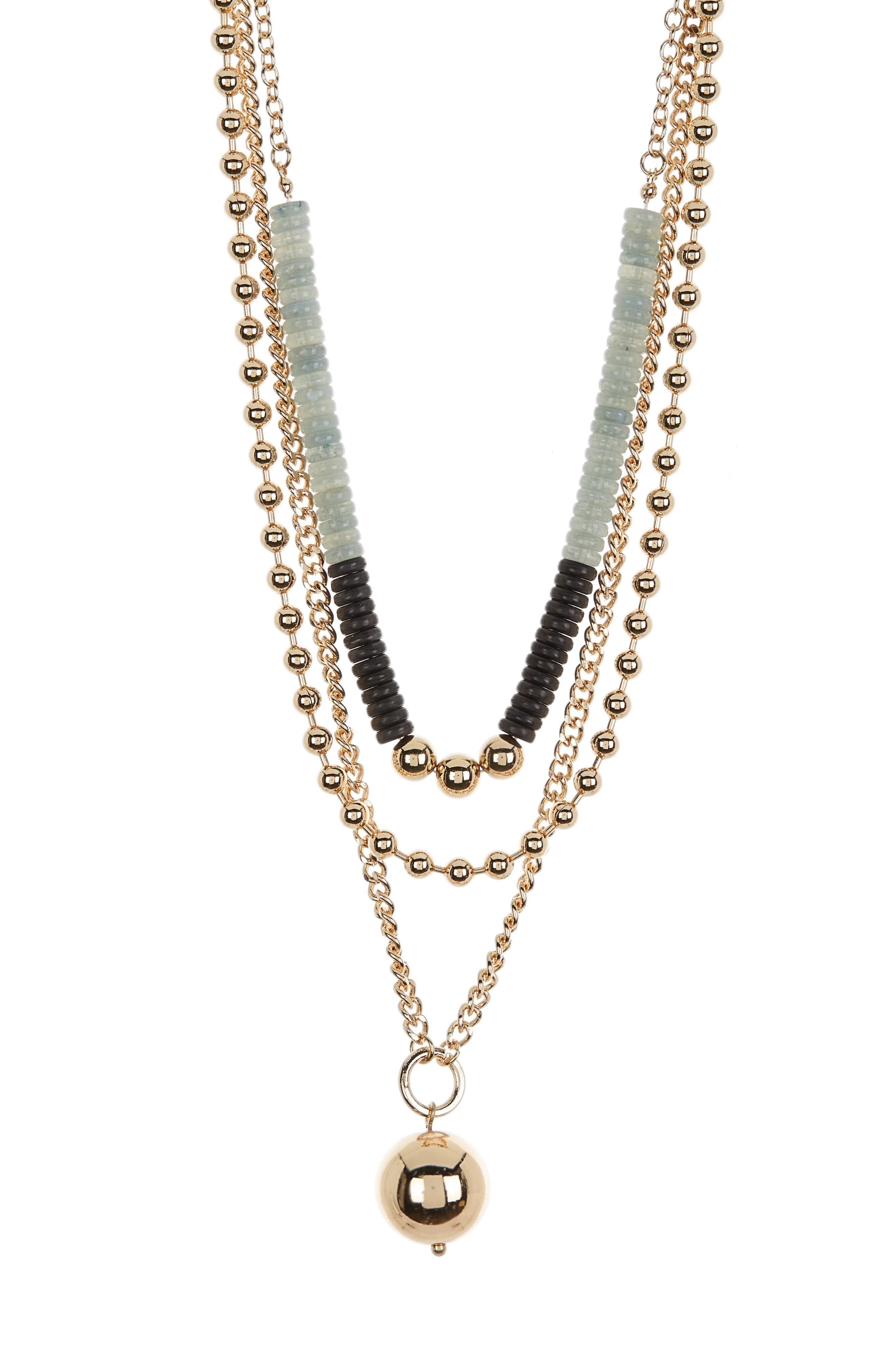 NORDSTROM RACK Layered Bead & Orb Pendant Necklace | Nordstromrack