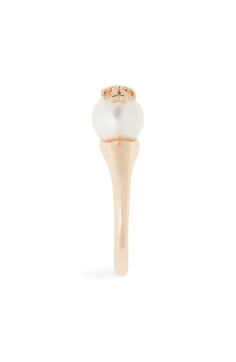 Tory Burch Kira Logo Cultured Pearl Ring | Nordstrom