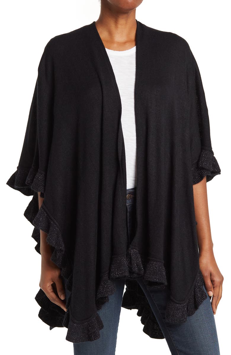 Vince Camuto Metallic Ruffle Trim Wrap | Nordstromrack