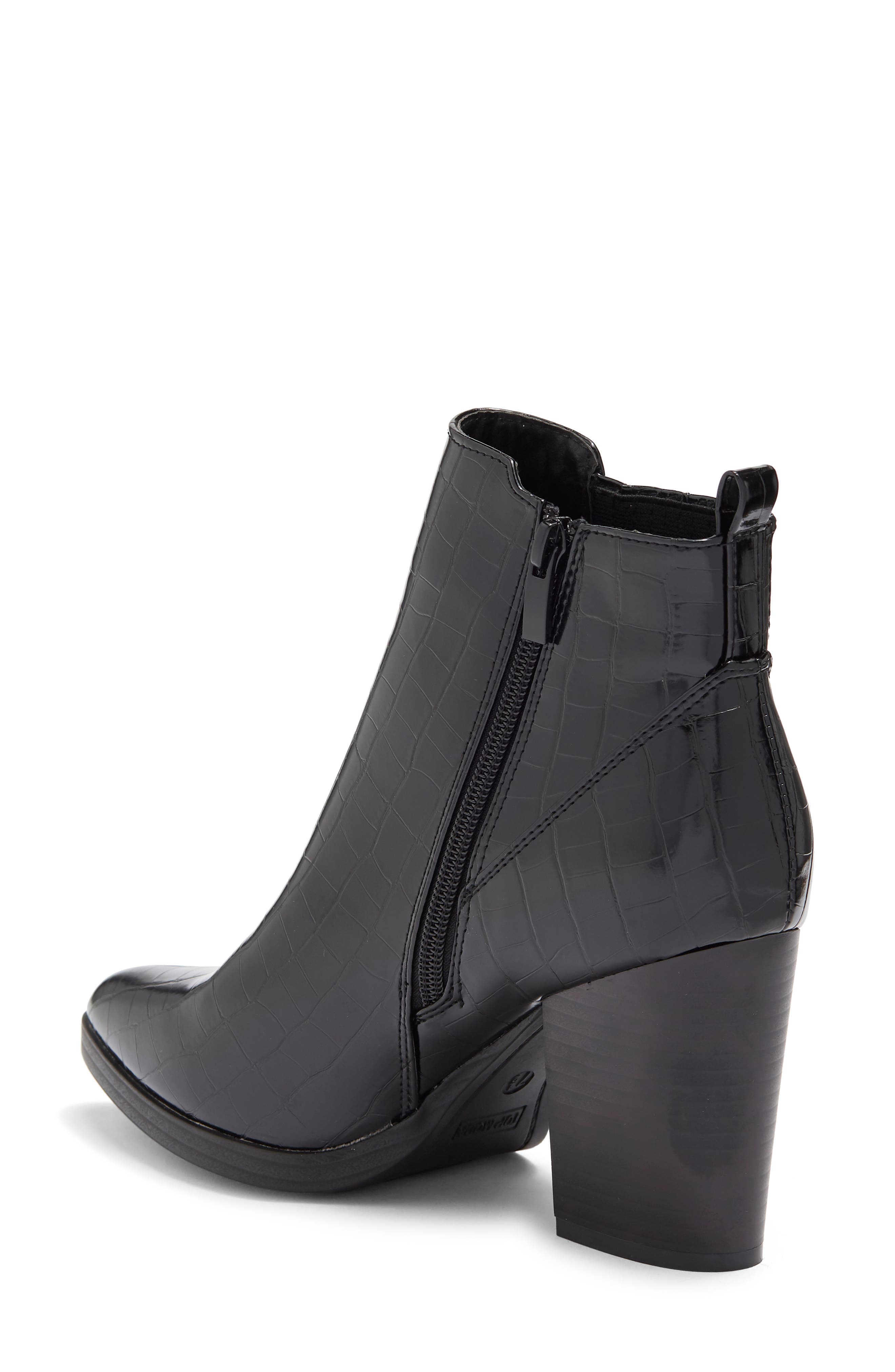TOP GUY SHOES Top Guy Jade Leather Block Heel Bootie (Women ...