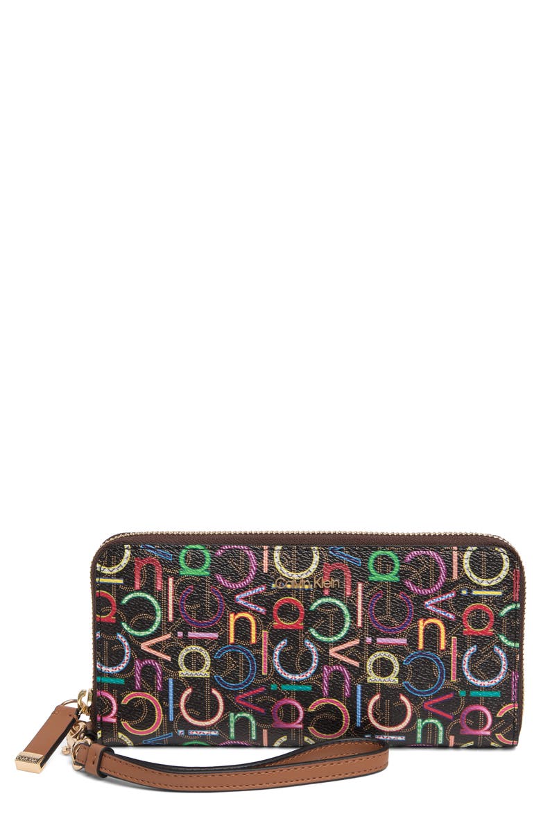 Calvin Klein Logo Zip Top Continental Wallet | Nordstromrack
