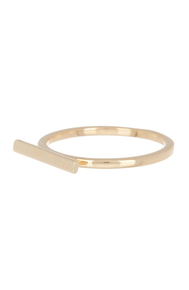 KARAT RUSH 14K Yellow Gold Sideways Bar Ring | Nordstromrack