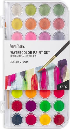 Brea Reese Neon & Metallic Watercolor Set 36 Colors | Nordstrom