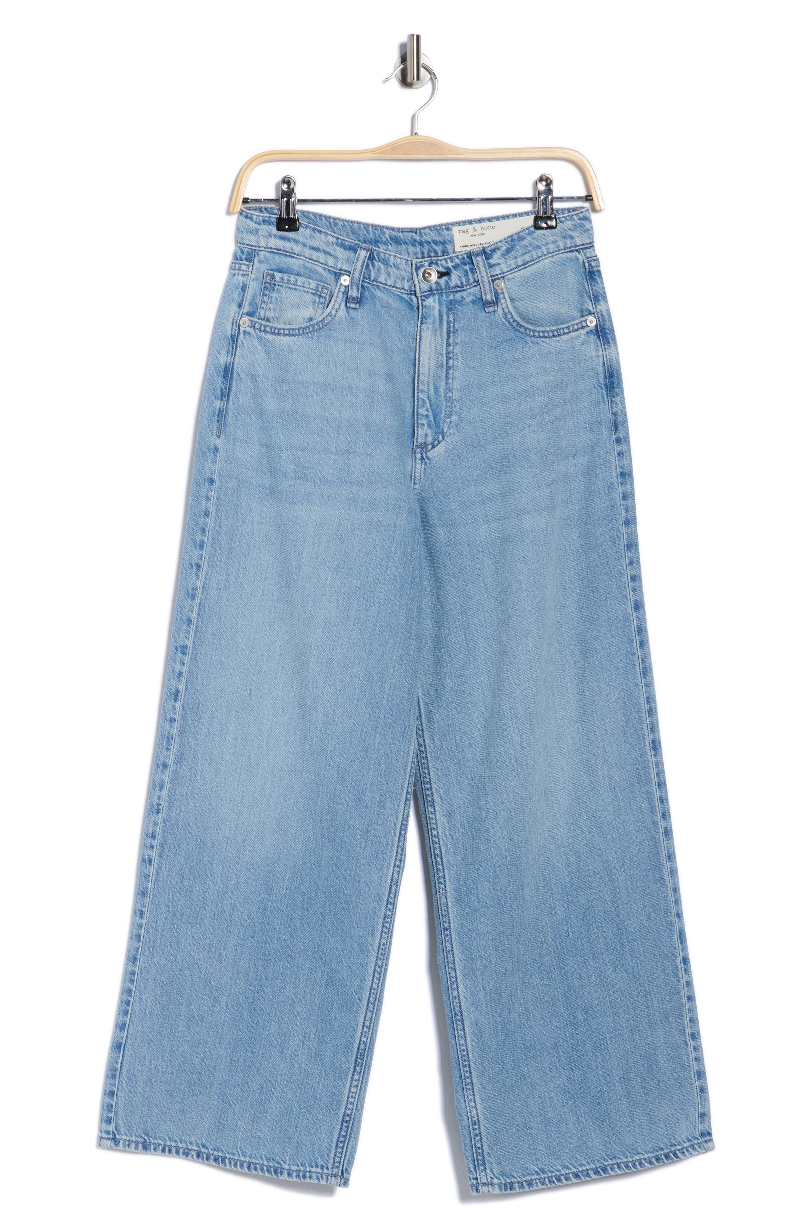 rag & bone Annie High Waist Crop Wide Leg Jeans | Nordstromrack
