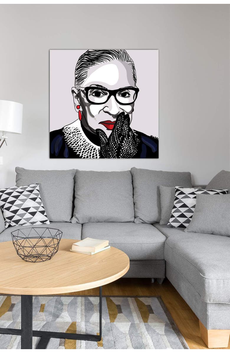 iCanvas The Notorious RBG by NoelleRx Canvas Wall Art - 18" x 18 ...