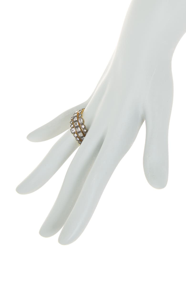 FREIDA ROTHMAN 14K Gold & Rhodium Plated Sterling Silver Mixed Shape CZ ...
