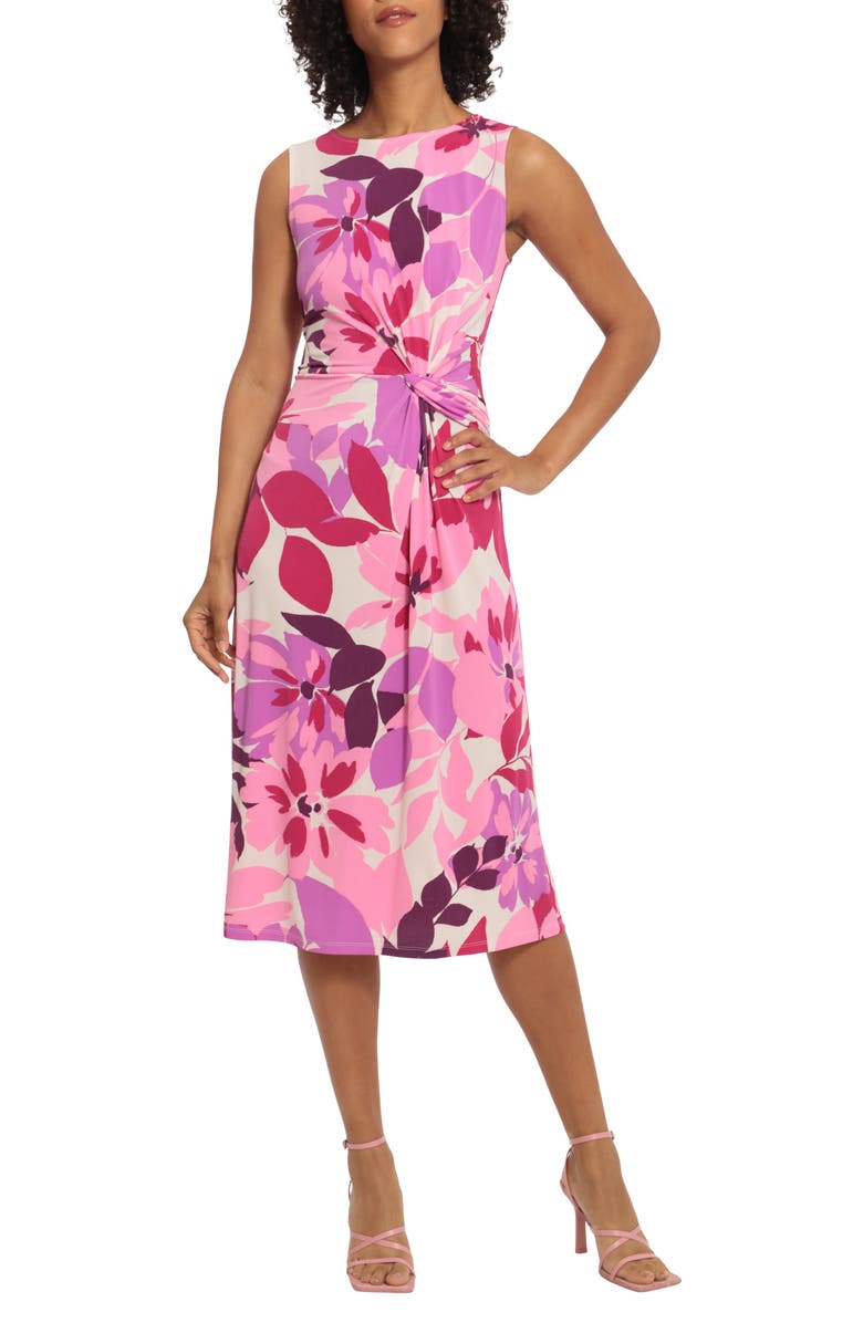 Maggy London Sleeveless Midi Side Twist Dress | Nordstromrack