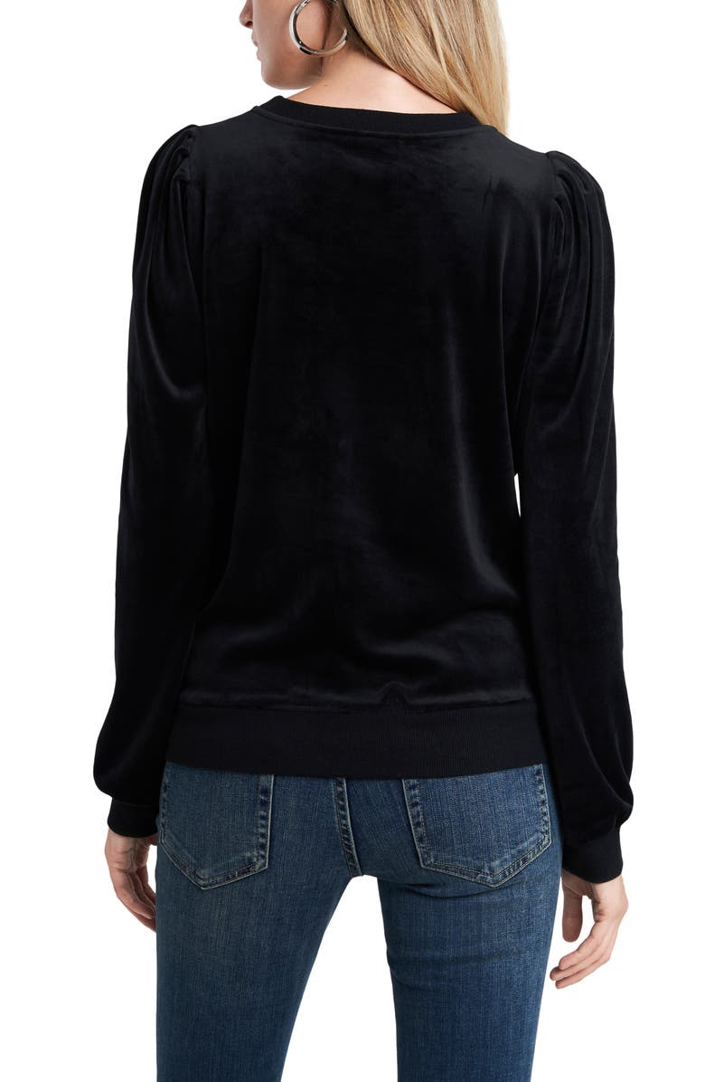 1.STATE Velour Puff Sleeve Top | Nordstromrack