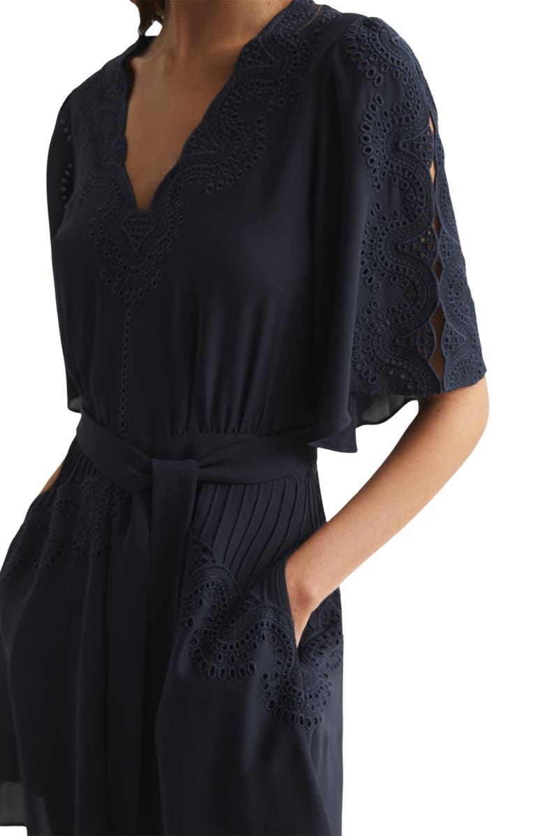 Reiss Rhea Eyelet Trim Minidress | Nordstromrack