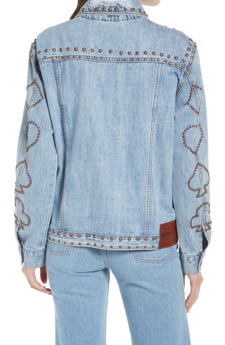 One Teaspoon Lucky Bet Studded Denim Trucker Jacket | Nordstromrack