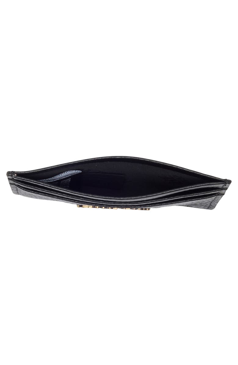 Versace Logo Lettering Leather Card Case | Nordstromrack