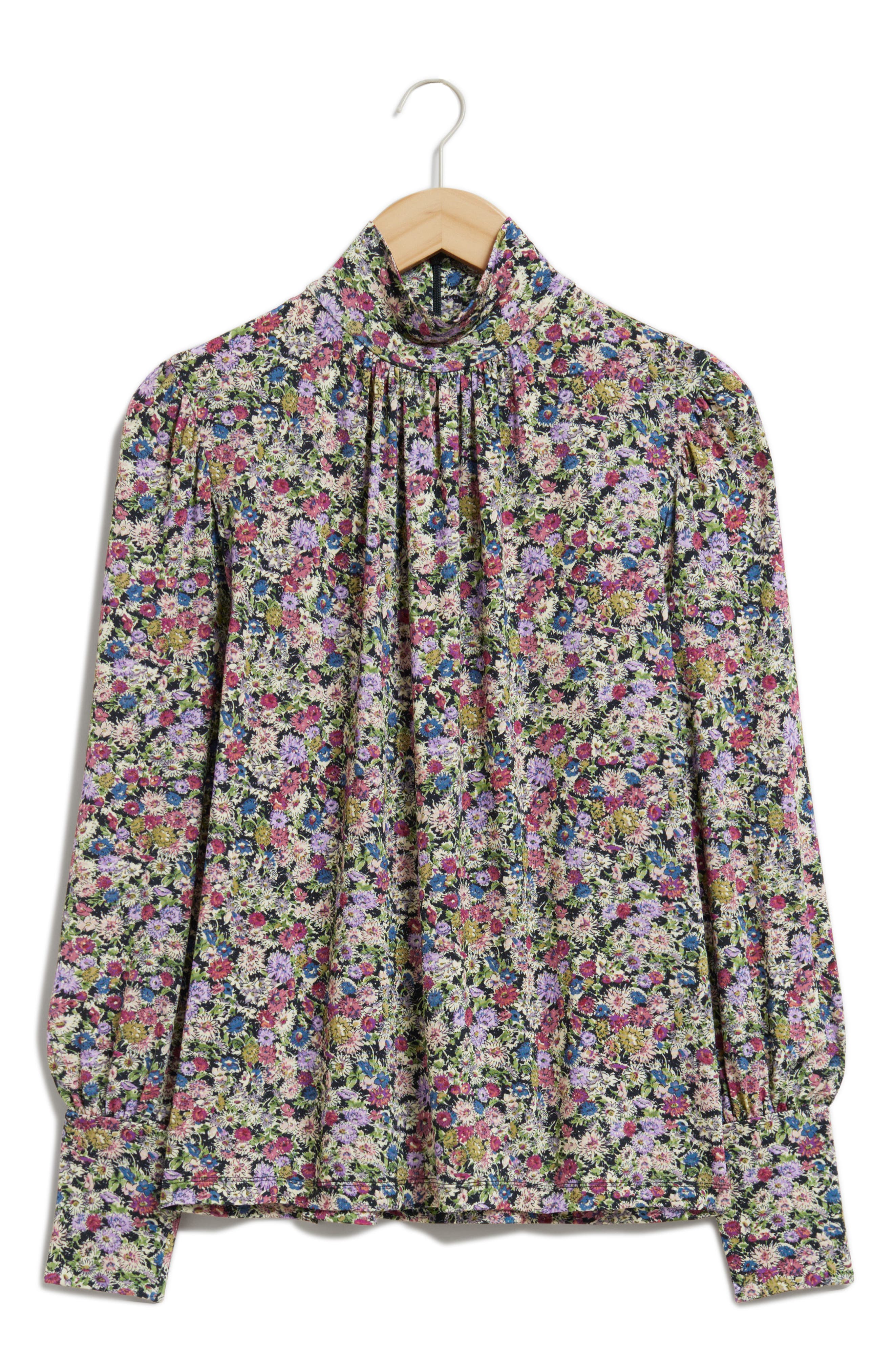 & Other Stories Floral Mock Neck Top | Nordstromrack