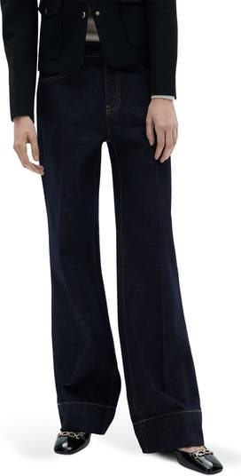 MANGO Layla Mid Rise Wide Leg Jeans | Nordstromrack