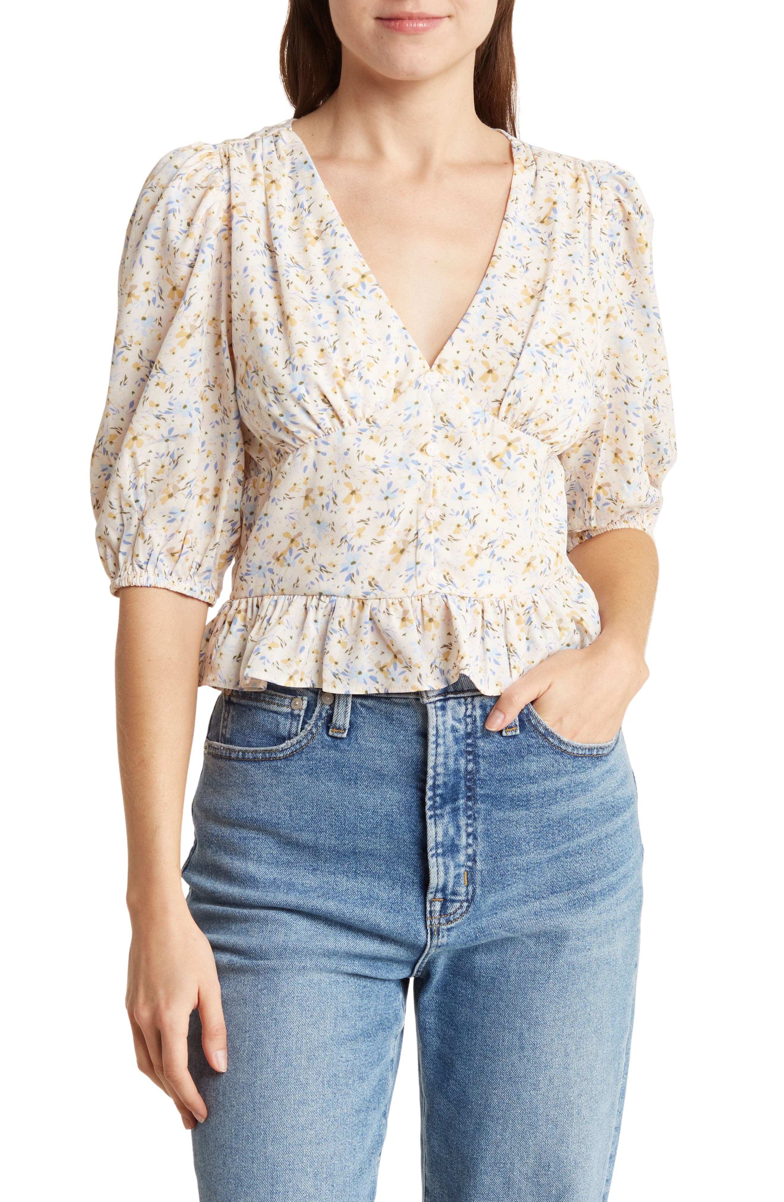 Lush Printed Floral Crop Top | Nordstromrack