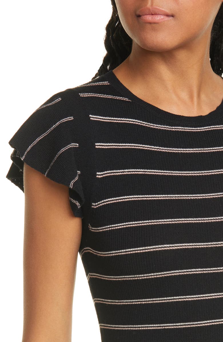 FRAME Stripe Ribbed Merino Wool Sweater | Nordstrom