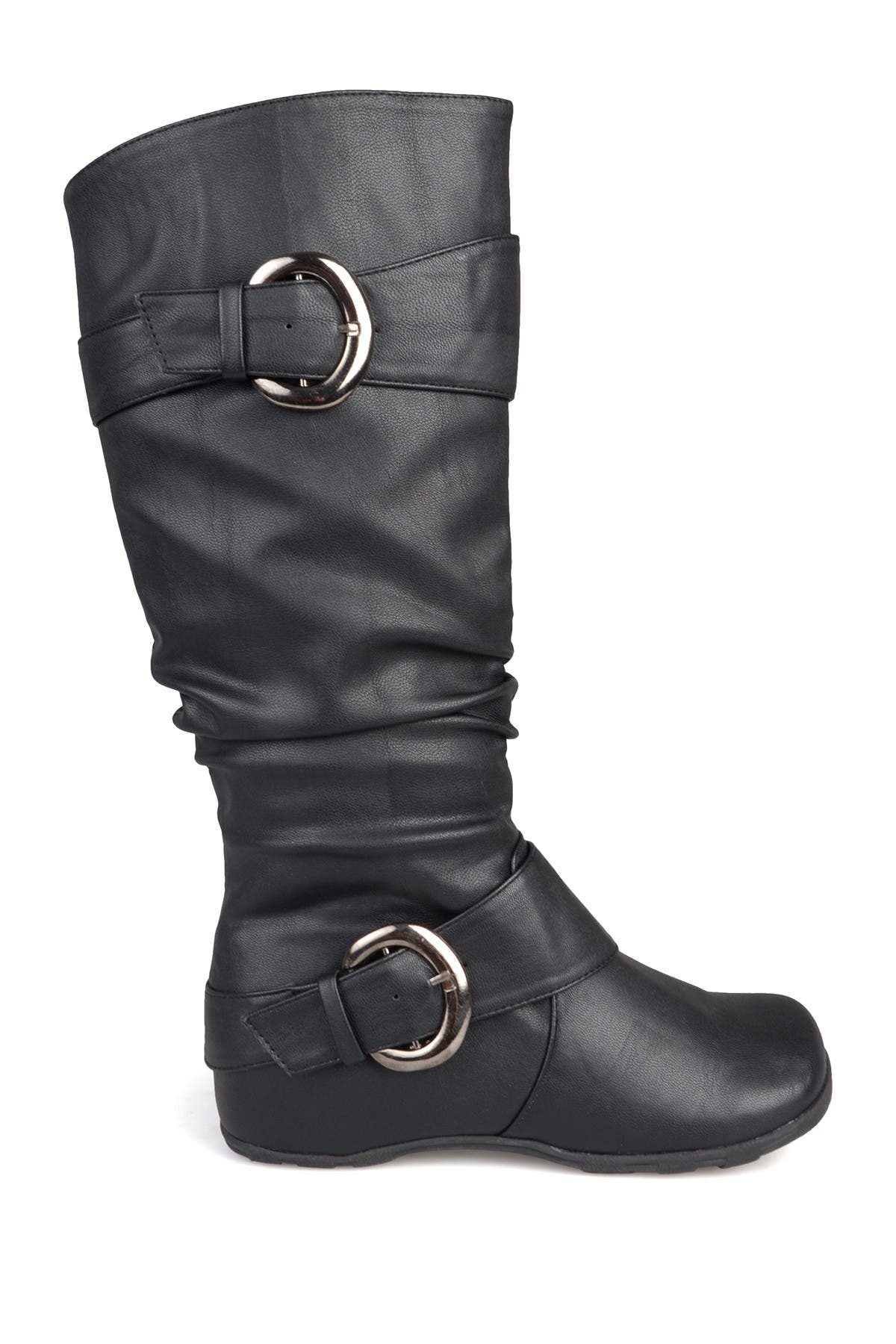 JOURNEE Paris Buckle Mid-Calf Boot - Extra Wide Calf (Women ...