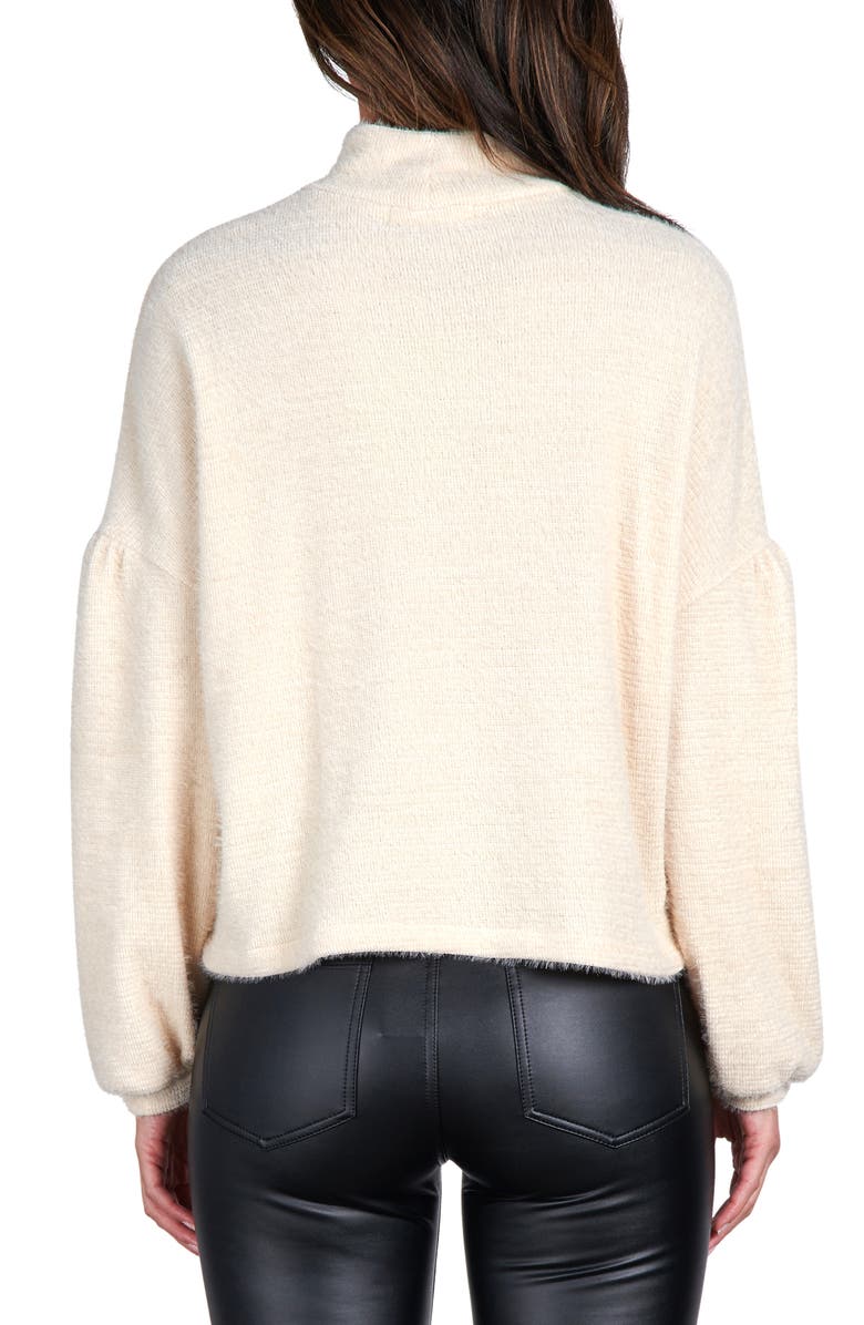 Sanctuary Keep Warm Mock Neck Fuzzy Sweater | Nordstrom
