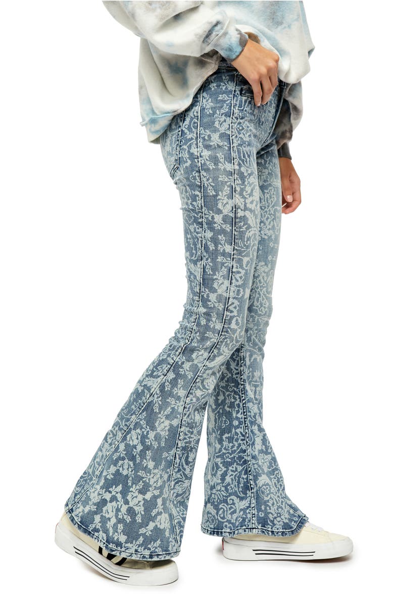 Free People Dream Lover Print Flare Jeans | Nordstromrack