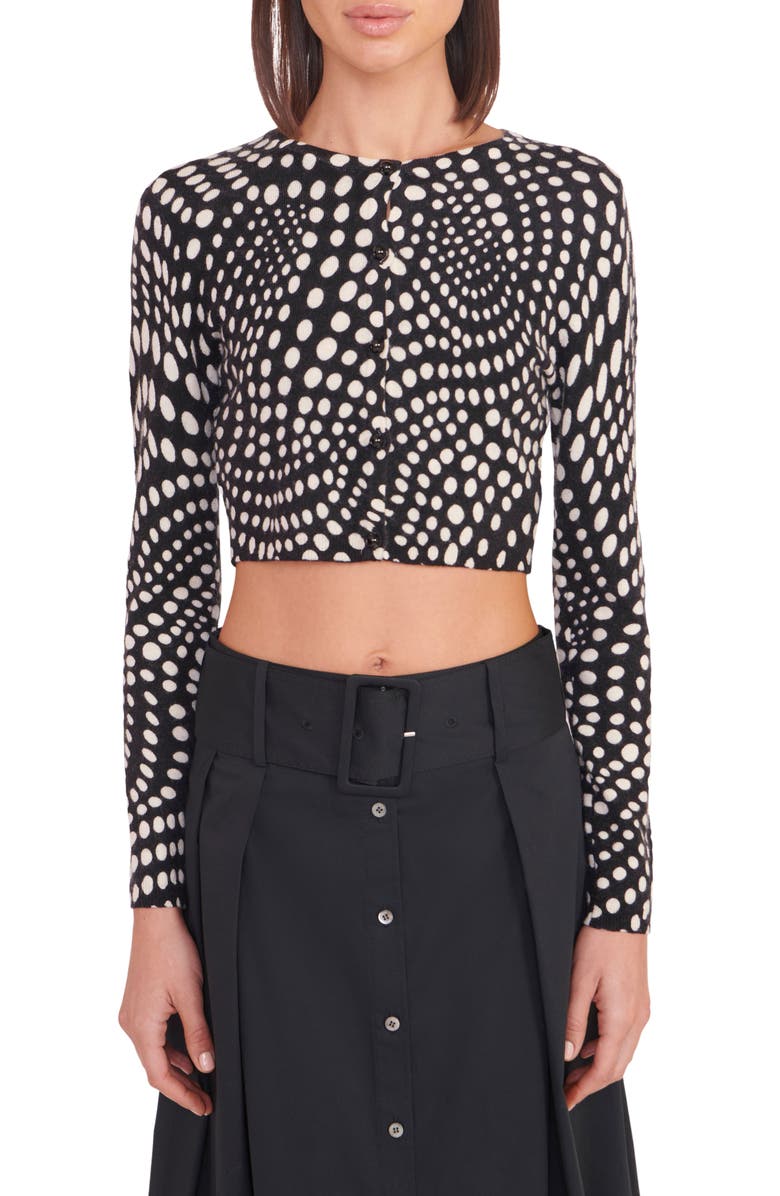 STAUD Deanna Pattern Merino Wool Crop Cardigan | Nordstromrack