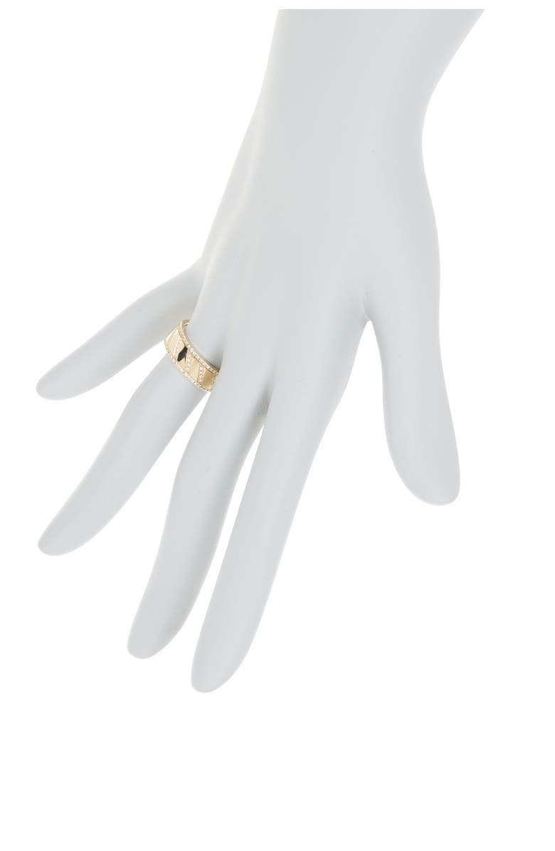 EF Collection 14K Gold Slash Diamond Spinning Ring - 0.46 ctw ...