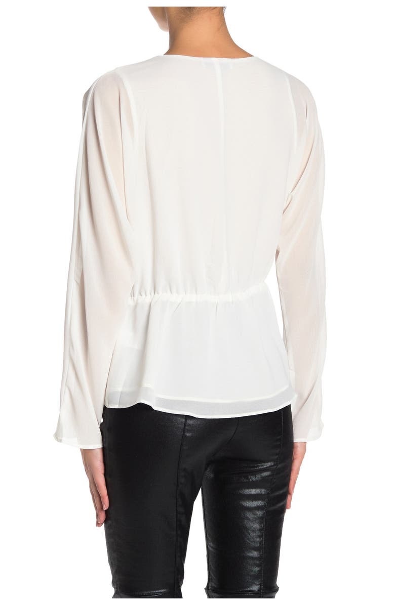 NAKED ZEBRA Dolman Sleeve Peplum Hem Blouse | Nordstromrack