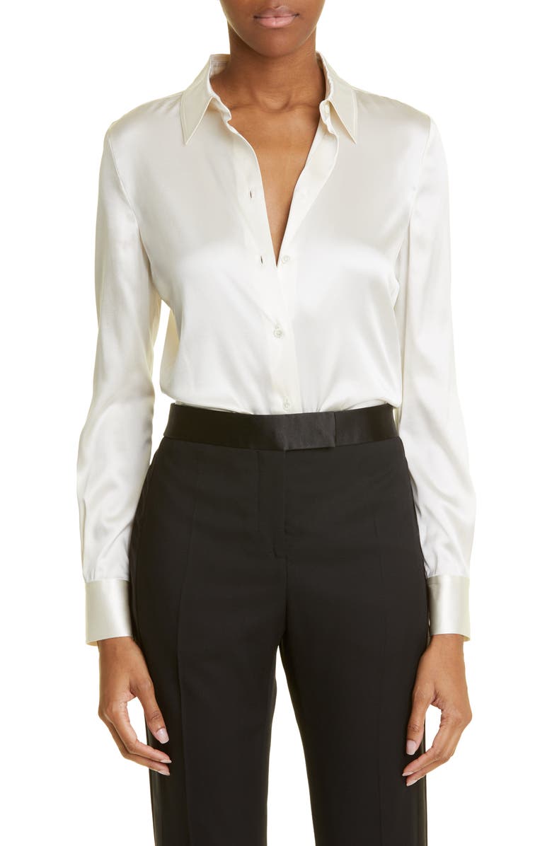 TOM FORD Satin Button-Up Shirt | Nordstromrack