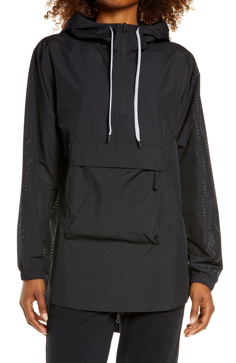 Zella Perforated Packable Hooded Anorak | Nordstromrack