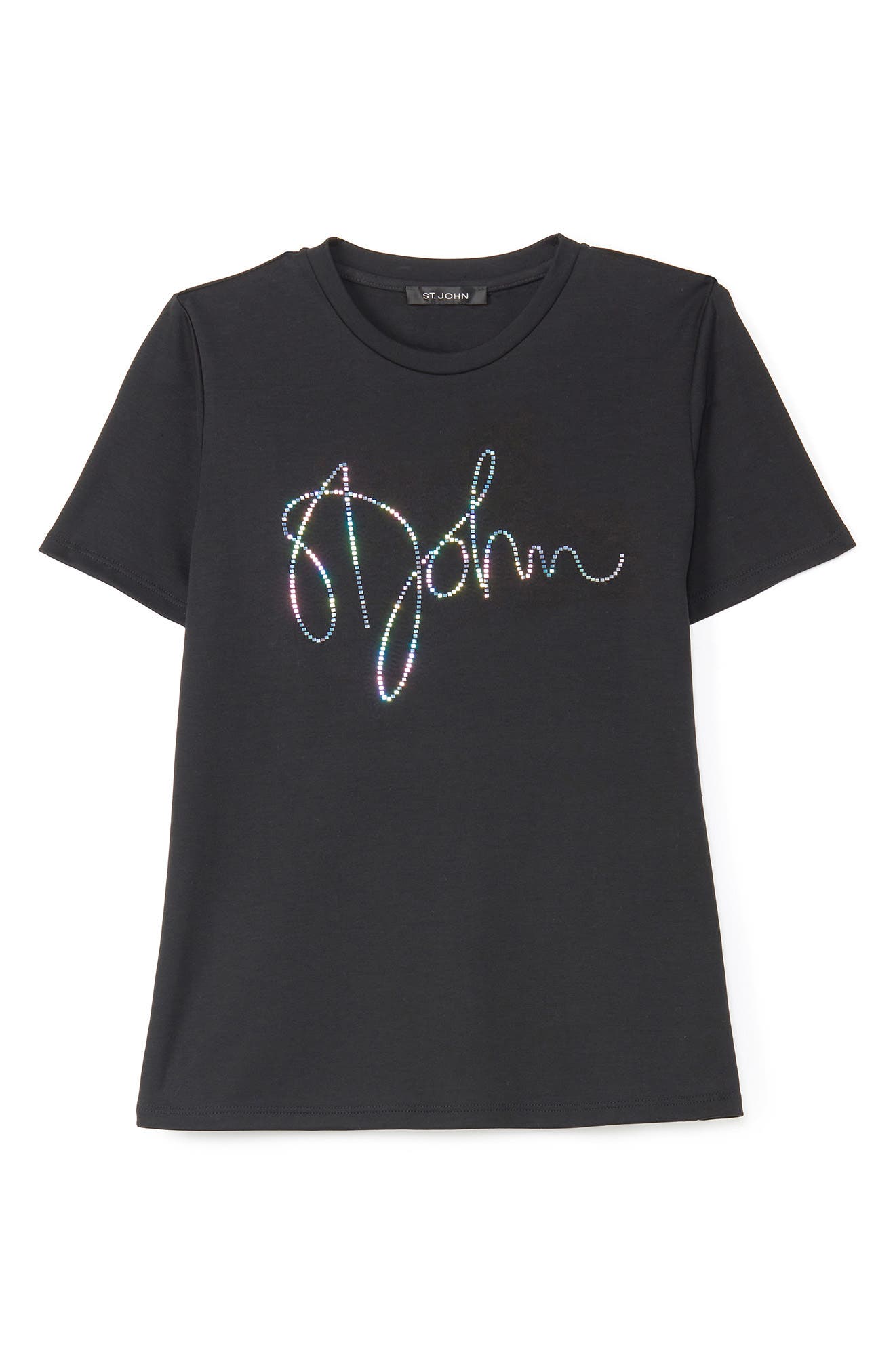 St. John Collection Rhinestone Logo T-Shirt | Nordstromrack