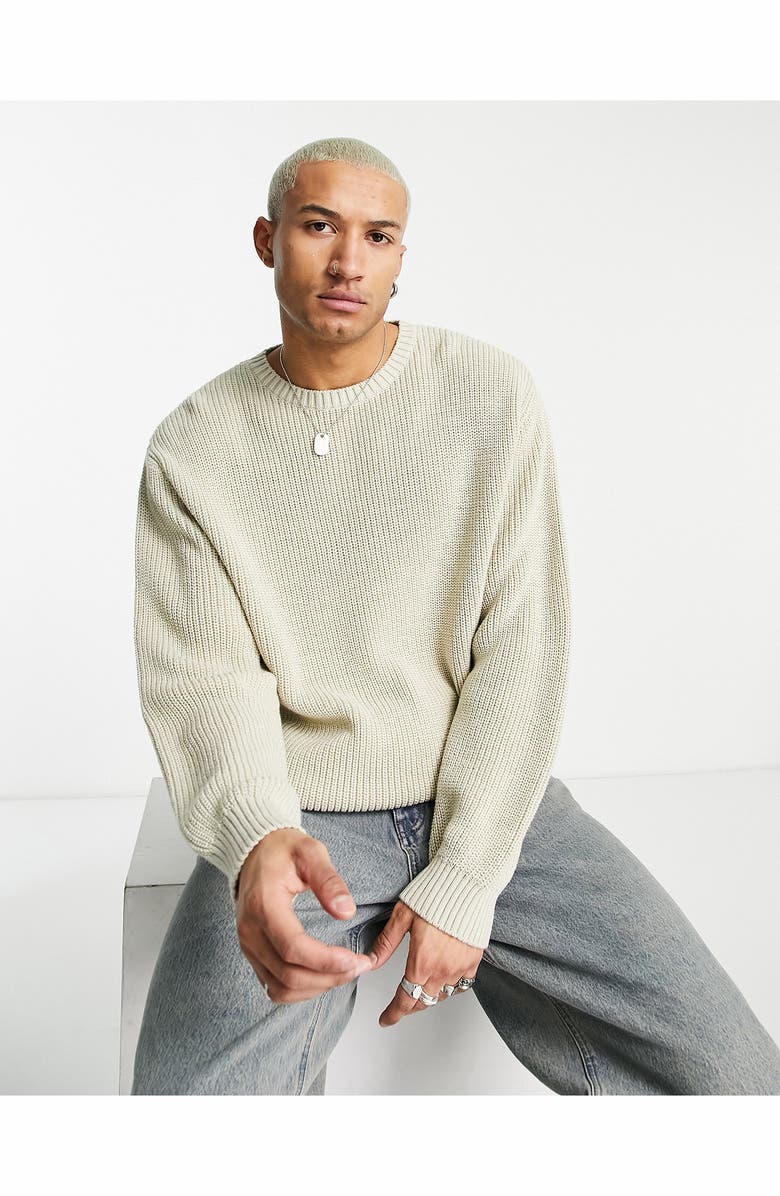 ASOS DESIGN Oversize Shaker Stitch Sweater | Nordstromrack