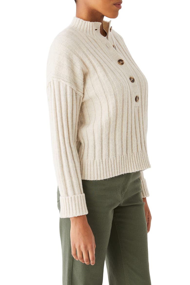 Half Placket SeaWool Ribbed Sweater (Women) | Nordstromrack