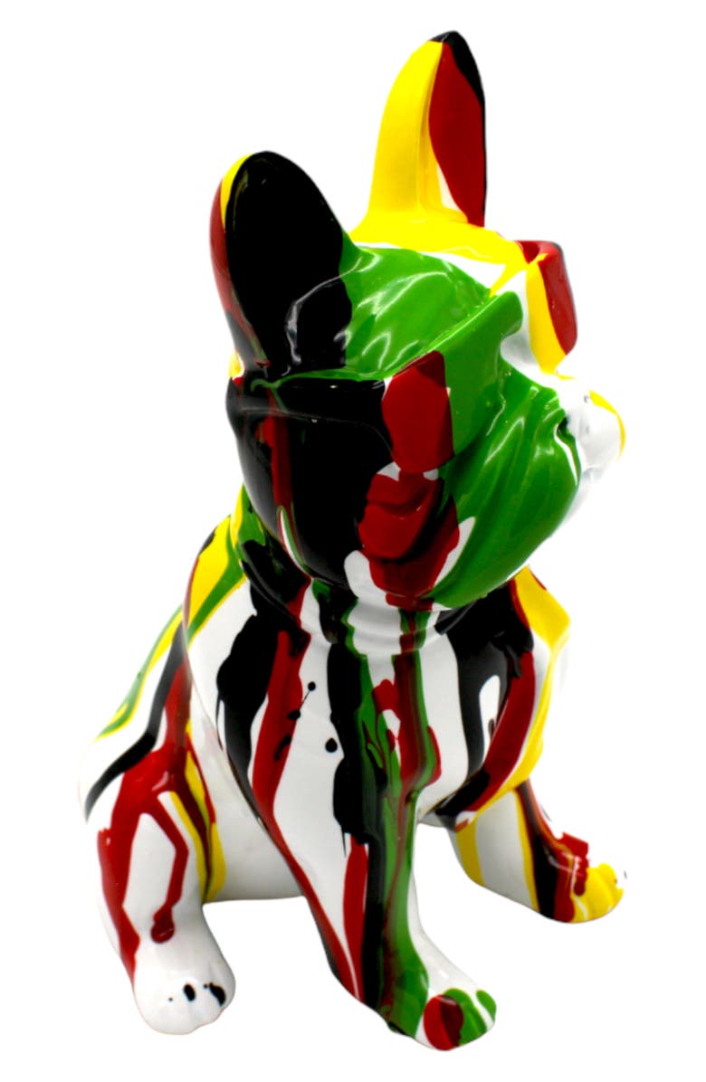 INTERIOR ILLUSIONS Multicolor II Graffiti French Bulldog Statue ...