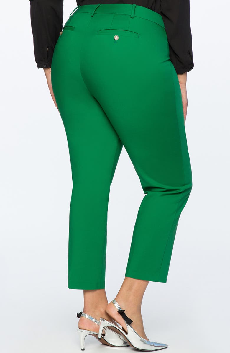 ELOQUII Kady Stretch Cotton Straight Leg Pants | Nordstrom
