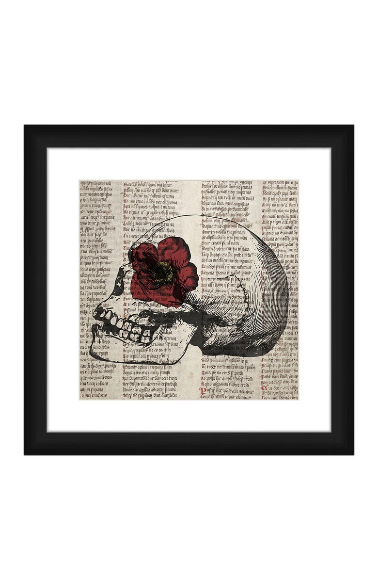 PTM IMAGES Rose Skull Framed Matted Giclee Print | Nordstromrack