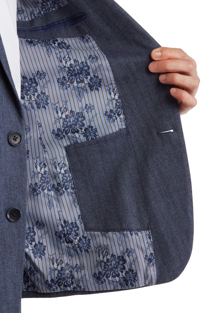 Original Penguin Navy Herringbone Stretch Cotton Suit Jacket ...