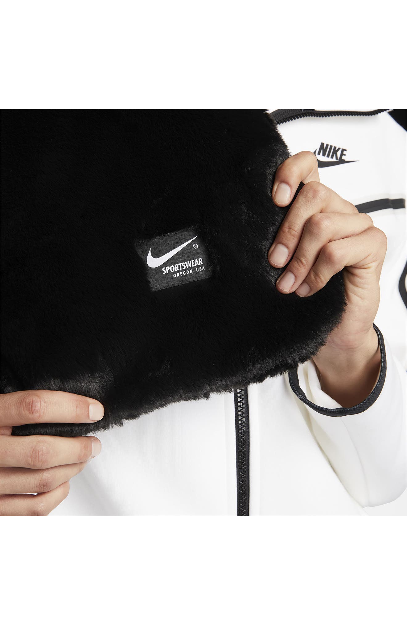 Nike Swoosh Faux Fur Throw Blanket | Nordstrom